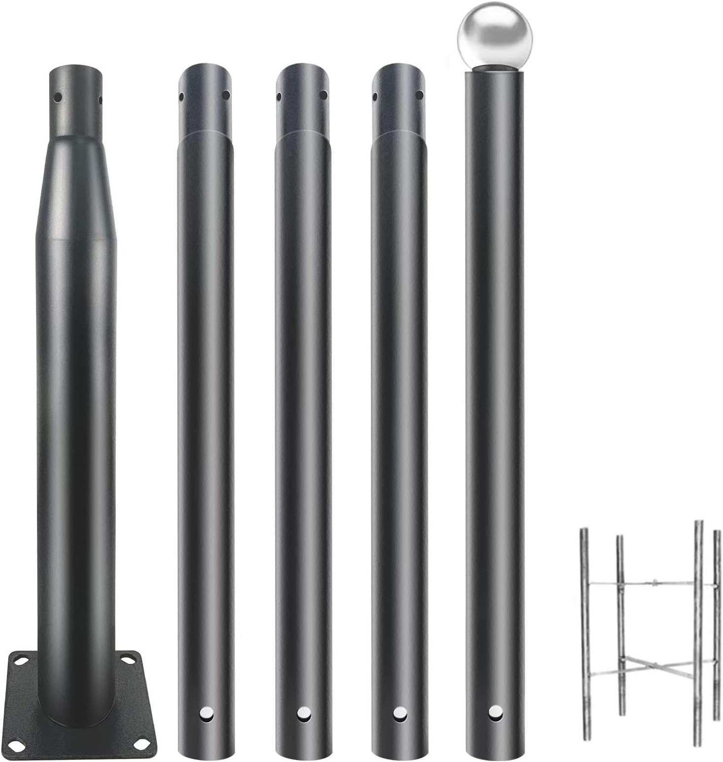 Dimgogo Street Light Pole 16ft, Solar Street Lamp Post for Outdoor ...