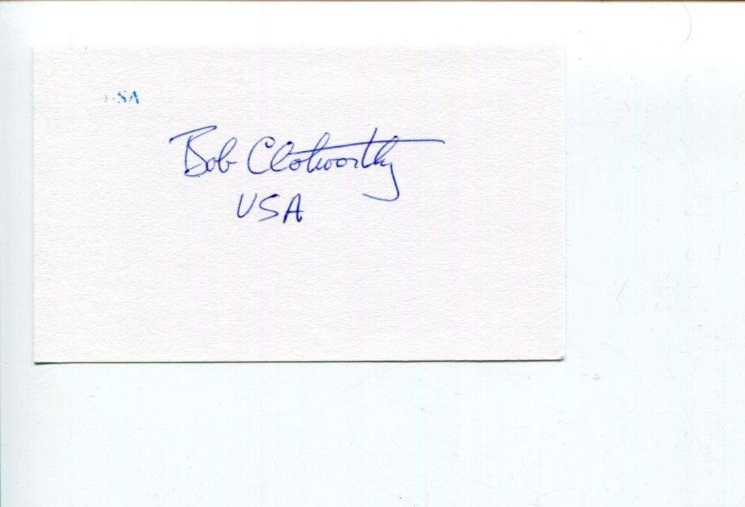 Bob Clotworthy US Olympic Bronze Springboard Diver Signed Autograph ...