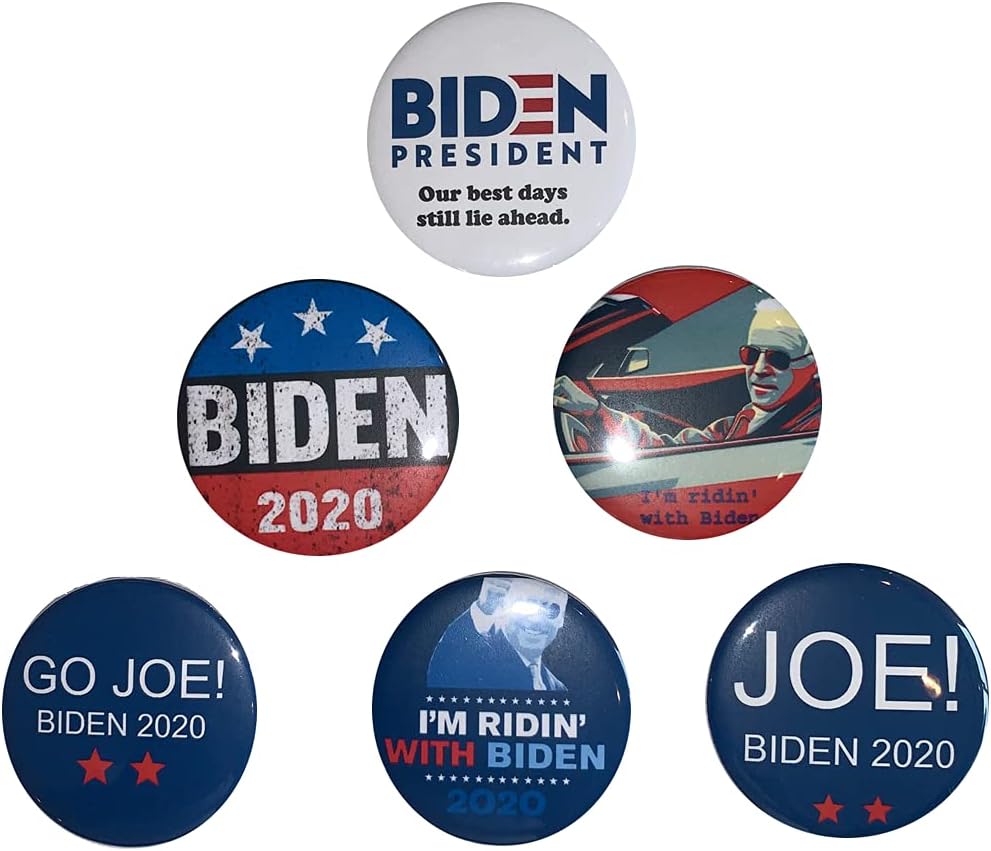 Amazon.com: Ridin' with Biden - Joe Biden 2020 Buttons (Set of 6-2.25 ...