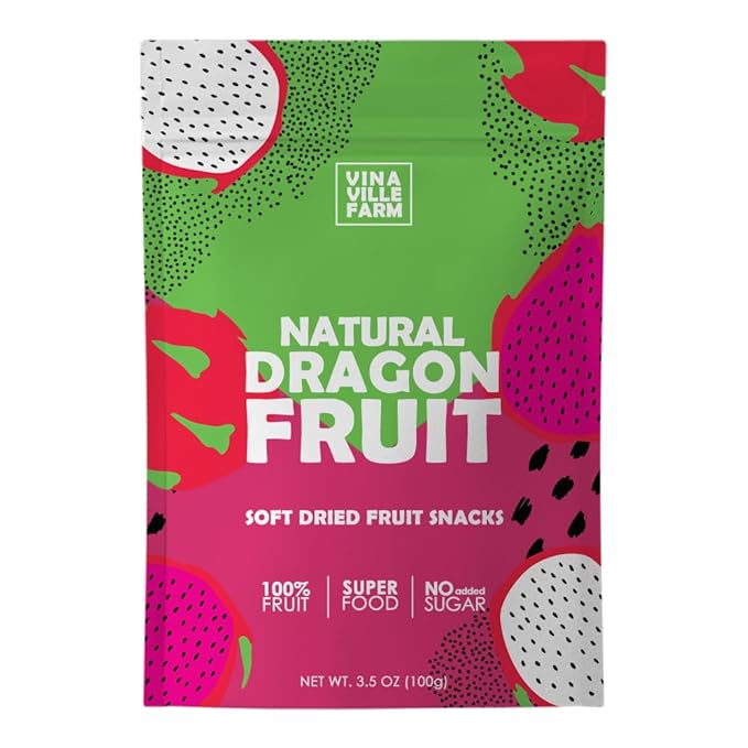 Amazon.com: Vinaville Farm Soft Dried Dragon Fruit, 100% Fruit, No ...