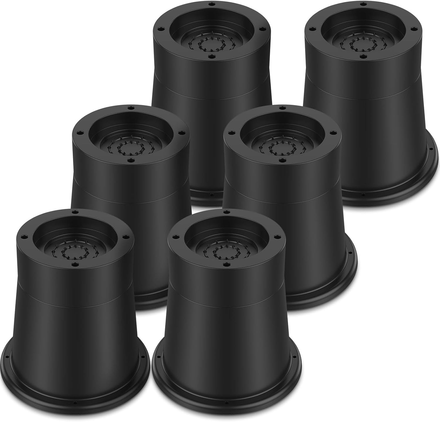 QINGLANG Bed Risers 6-Pack 3.3 Inch Chair Raisers Table Leg Extenders ...