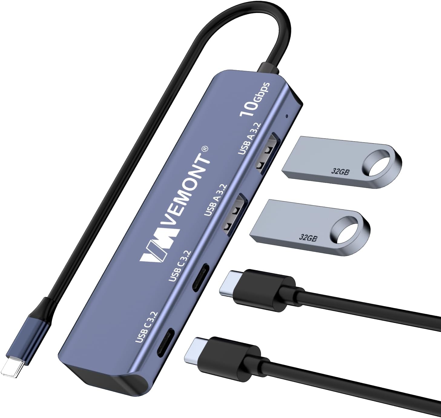 Amazon.com: Amazon Basics USB 3.2/3.1 Gen 2 Hub Dock, 10Gbps, USB-C to ...