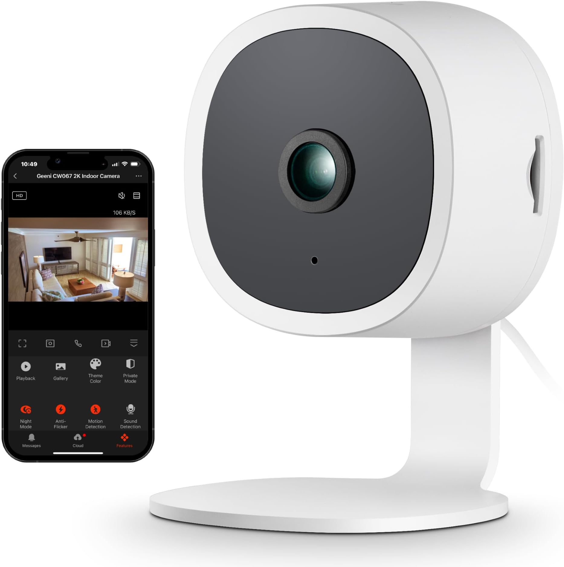 Amazon.com : Geeni Vision 2K Quad HD Smart Indoor Camera with Flexible ...