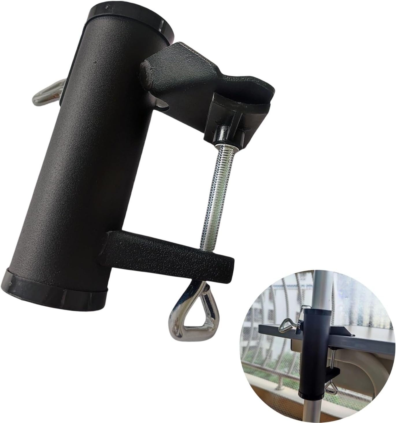 Amazon.com : QWORK Patio Umbrella Stand, 2 Pack Umbrella Clamp Stand ...