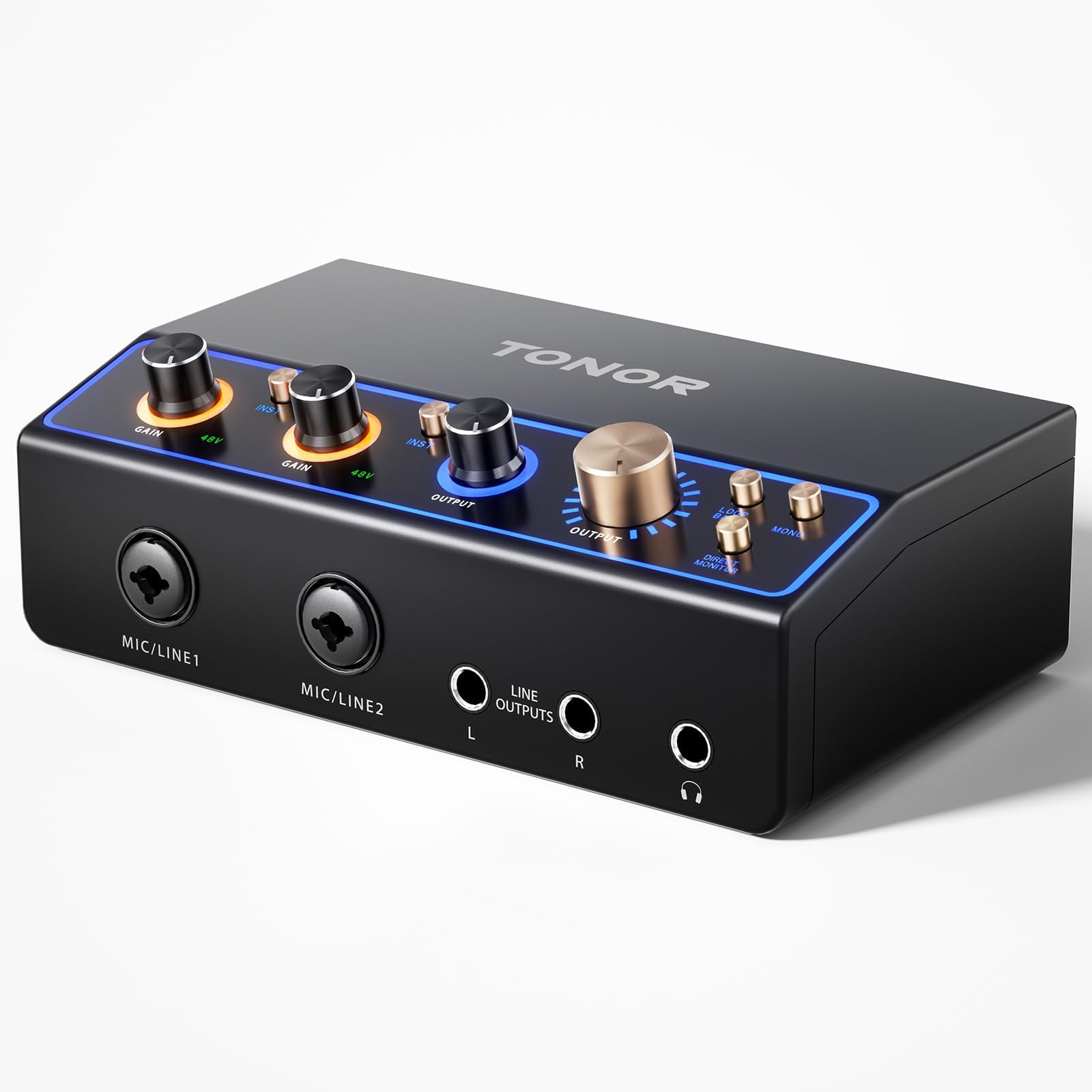 Amazon.com: TONOR 2O2 Audio Interface for Recording, USB Audio Mixer ...