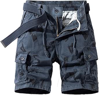 PRTM EGO Men's Tactical Cargo Shorts Regular Fit - Summer Cotton Casual ...