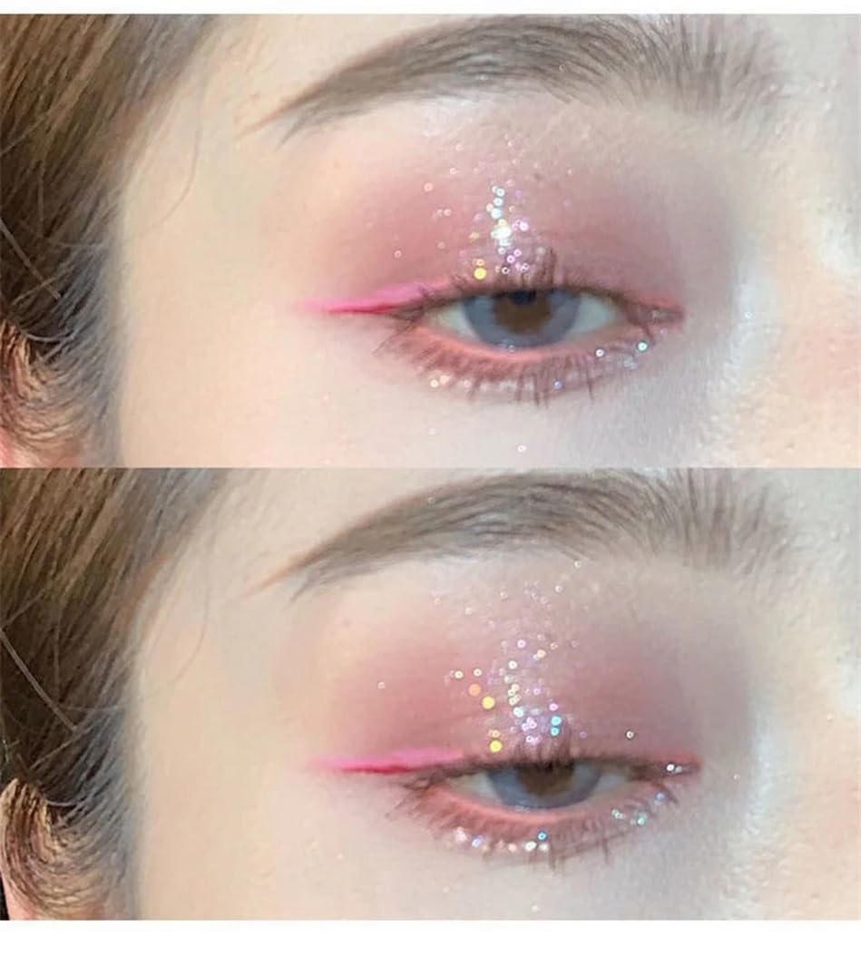 TKDKSFD Nueva paleta de sombra de ojos de nueve colores rosa rosa rosa ...