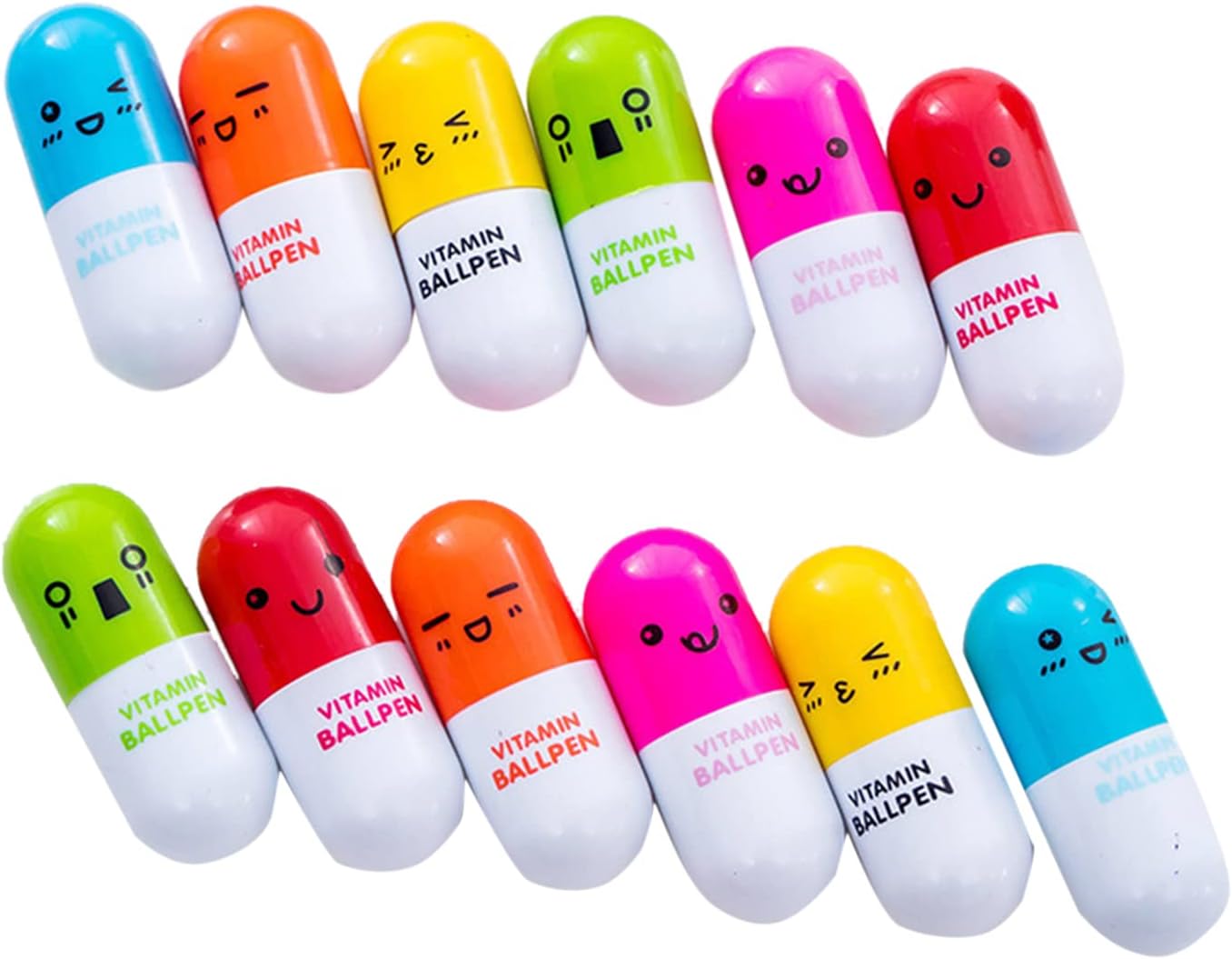 Amazon.com : LIZEALUCKY Pill Shaped Pens Retractable Ball Pens Cute ...