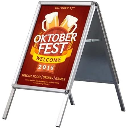 A2 A-Board Pavement Sign Double Sided Poster Holder Outdoors : Amazon ...