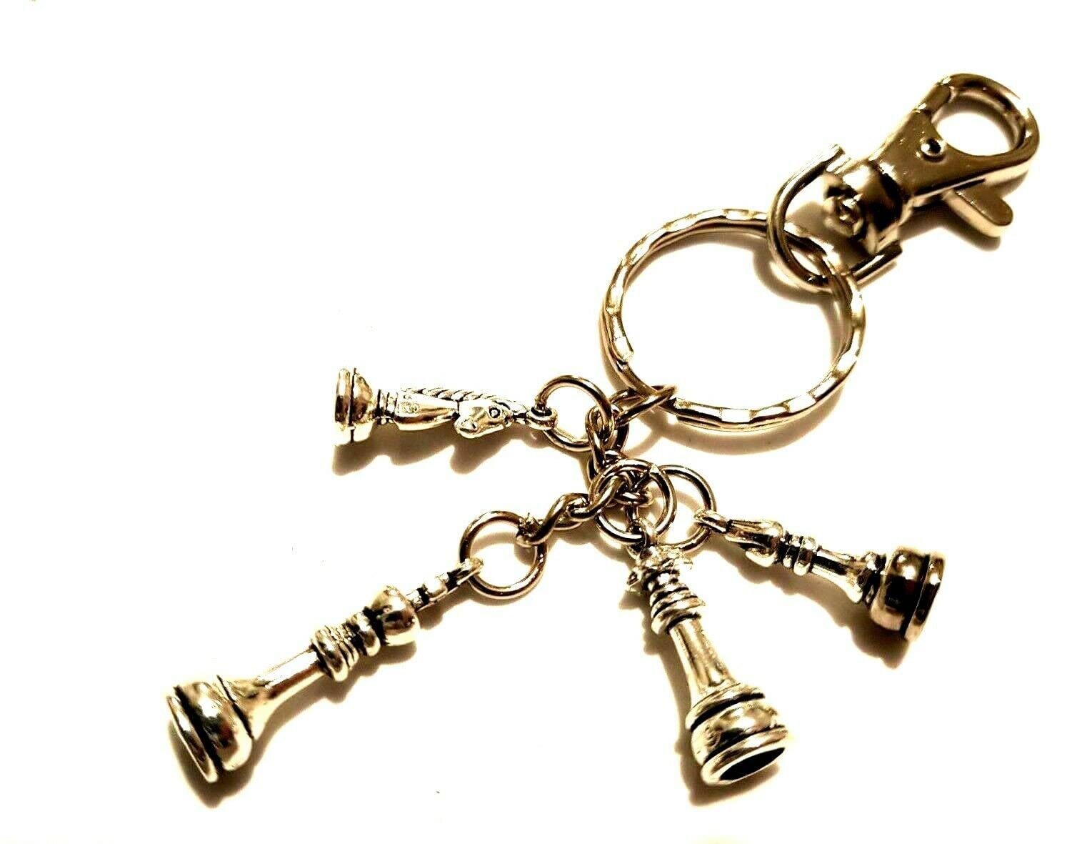 Buy Chess Keychain, Chess Keyring, Chess Pieces, Knight Keychain, Chess ...