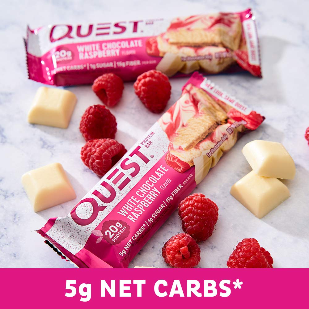 Snapklik.com : Quest Nutrition White Chocolate Raspberry Protein Bars