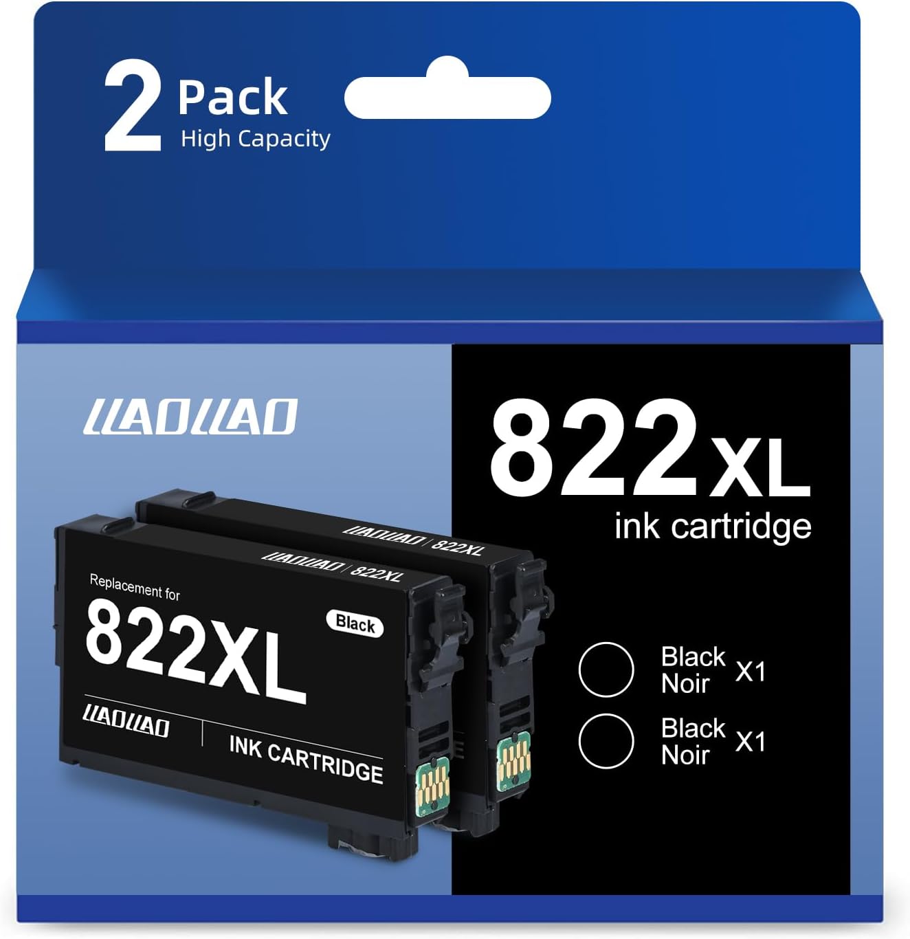 Amazon.com: 822XL Remanufactured Replacement for Epson 822 Black Ink ...