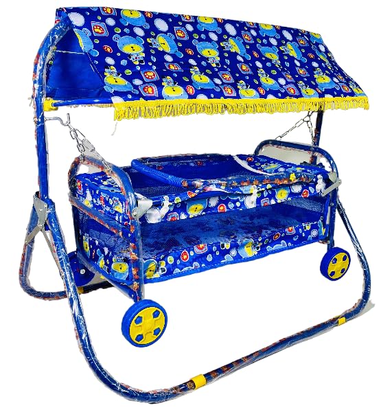 Evoshine Foldable Baby Cradle with Mosquito Net & Wheels - Lightweight ...