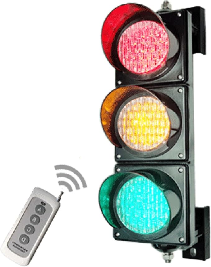 Amazon.com: Industrial LED Traffic Light, Traffic Light Wall Decor, Red ...