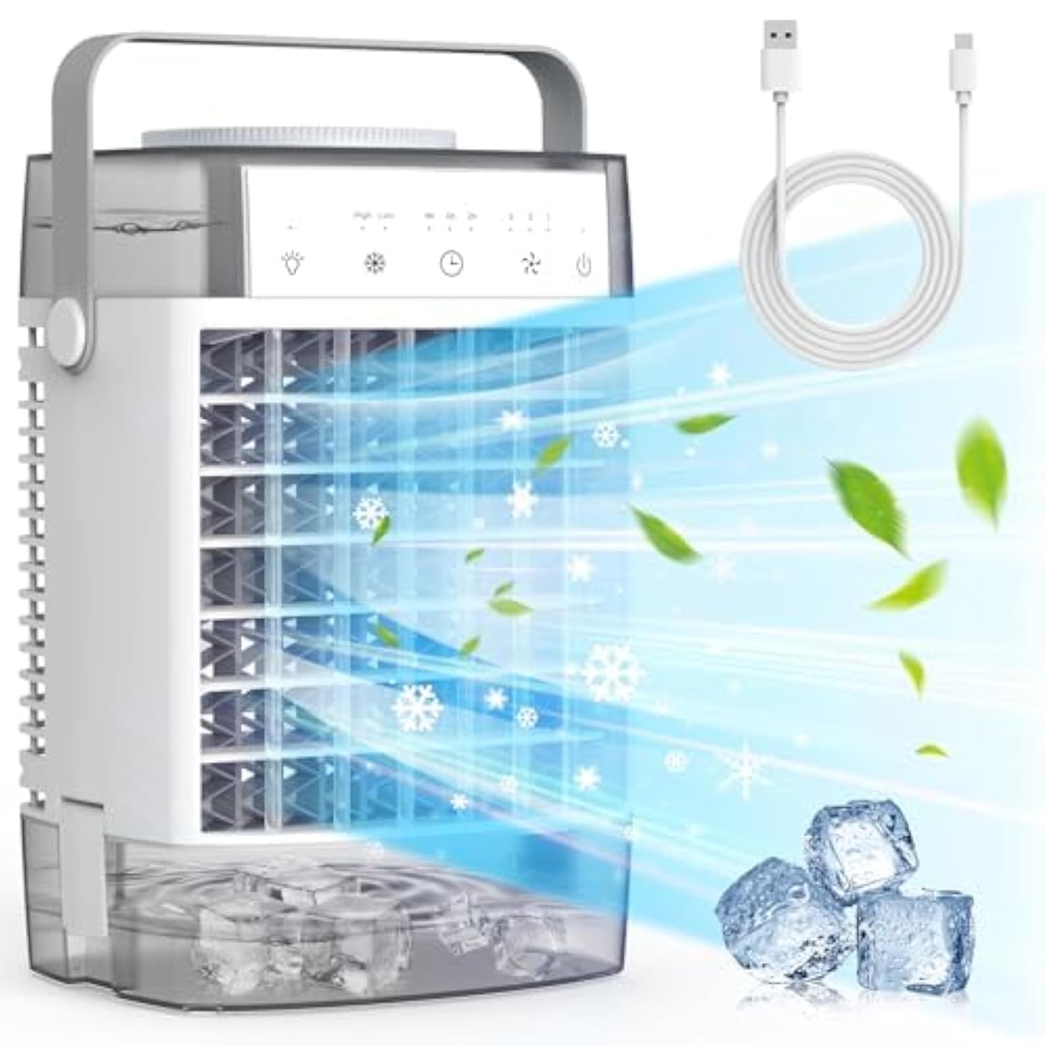 Amazon.com: Portable Desk Fan,11 Inch Misting fan, 2 Mist mode, 3 Speed ...