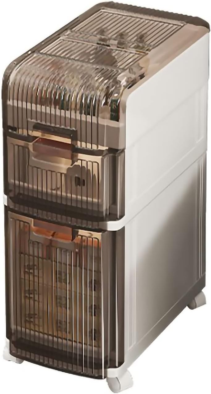 3/4/5 Tier Narrow Storage Drawer Cart for Bathroom, Vertical Storage ...