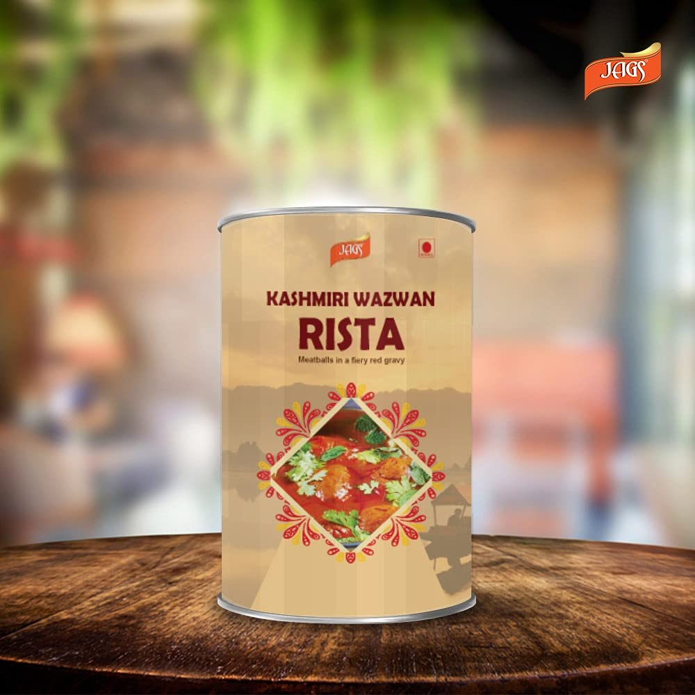 JAGS Kashmiri Wazwan Rista Precooked Tin Packaging (500g) Mutton Meat ...