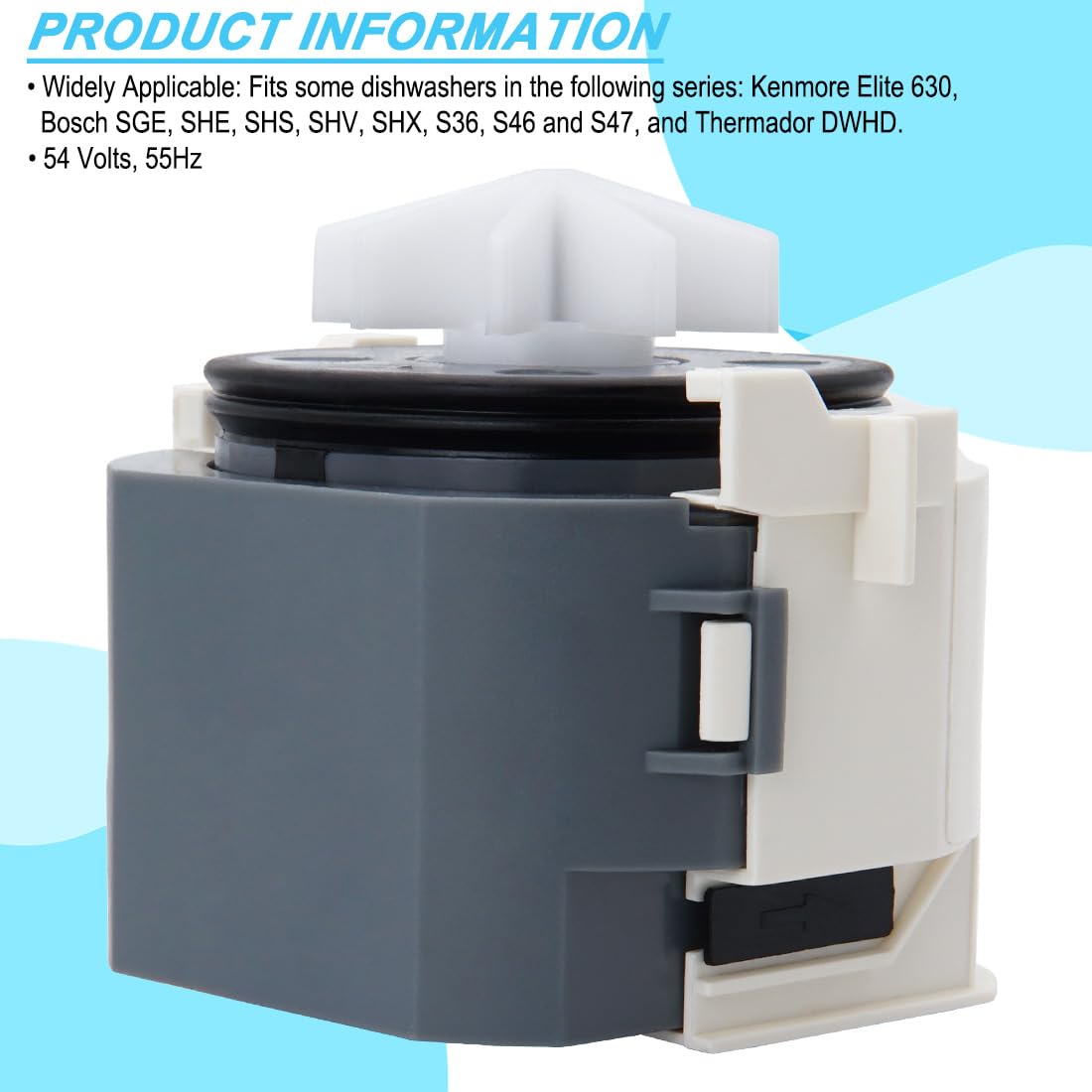 Siwdoy 00611332 Dishwasher Drain Pump Compatible With Bosch Kenmore ...