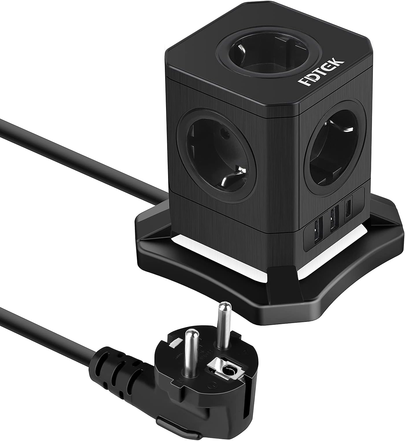 Steckdosenleiste mit USB C, 8 Fach Mehrfachsteckdose mit Schalter ...