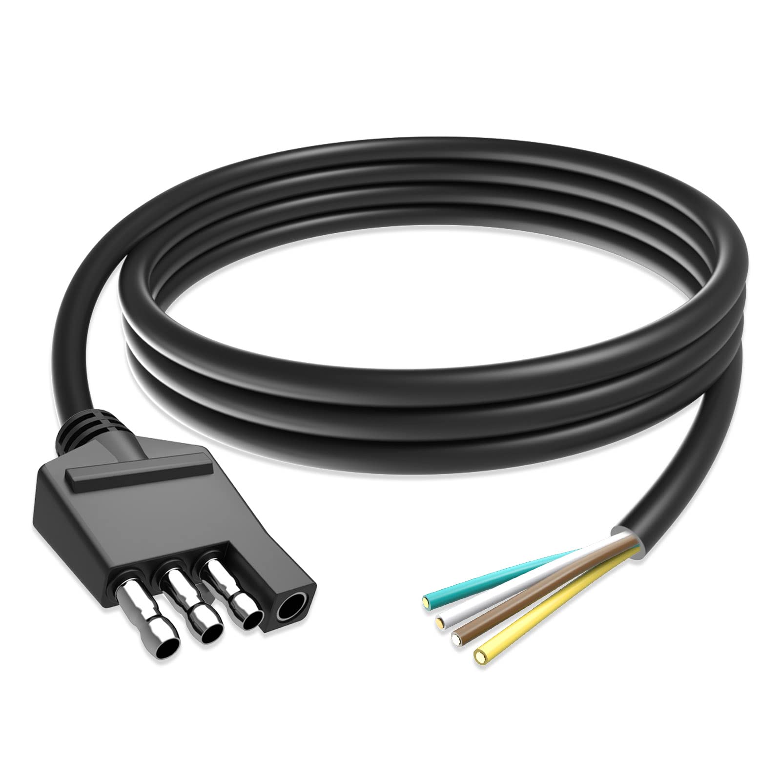 Snapklik.com : 4-Way Trailer Wiring Harness 18AWG 6.56ft 4-Pin Trailer ...