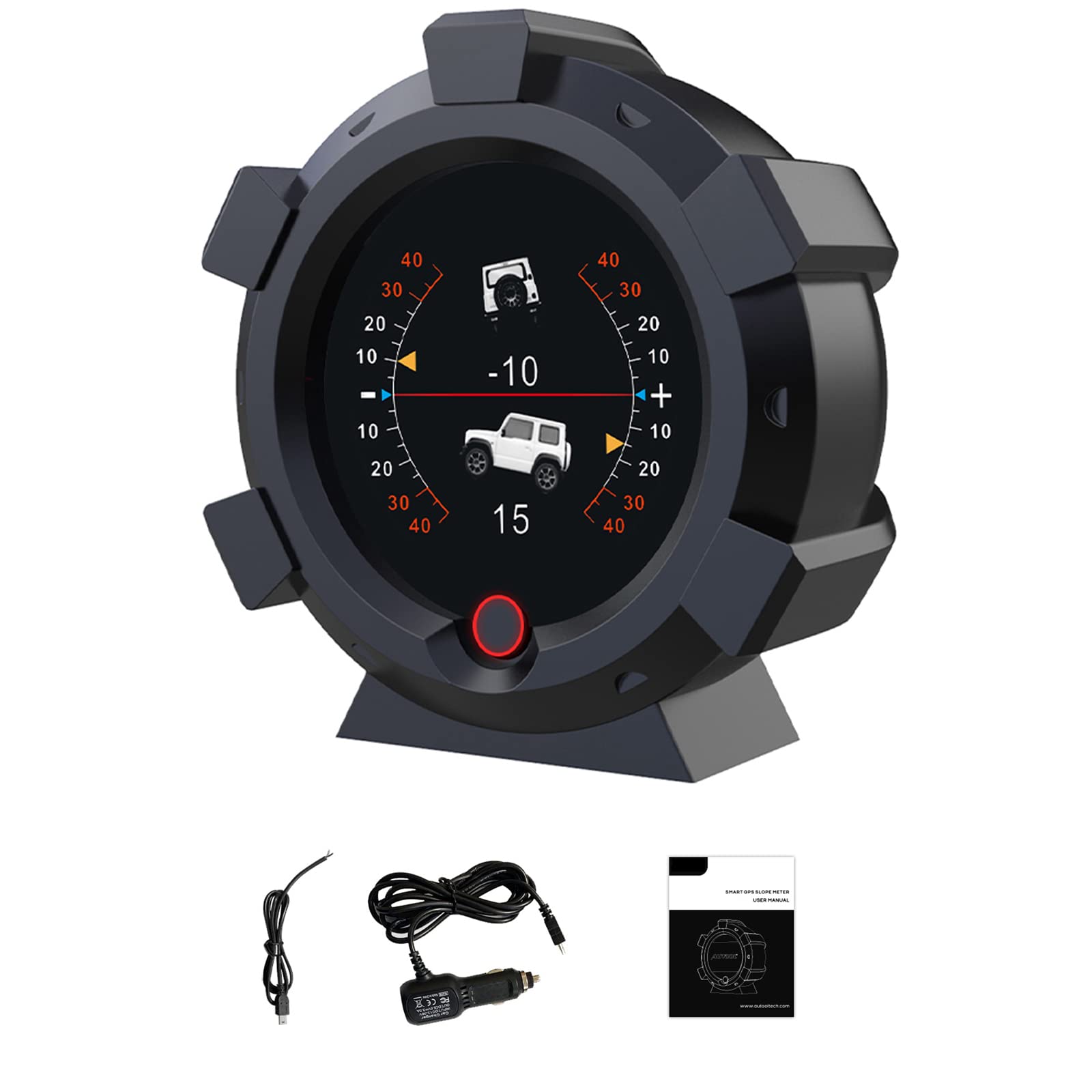 Car Inclinometer Off Road Level Tilt Gauge Hud Gps Speedometer ...