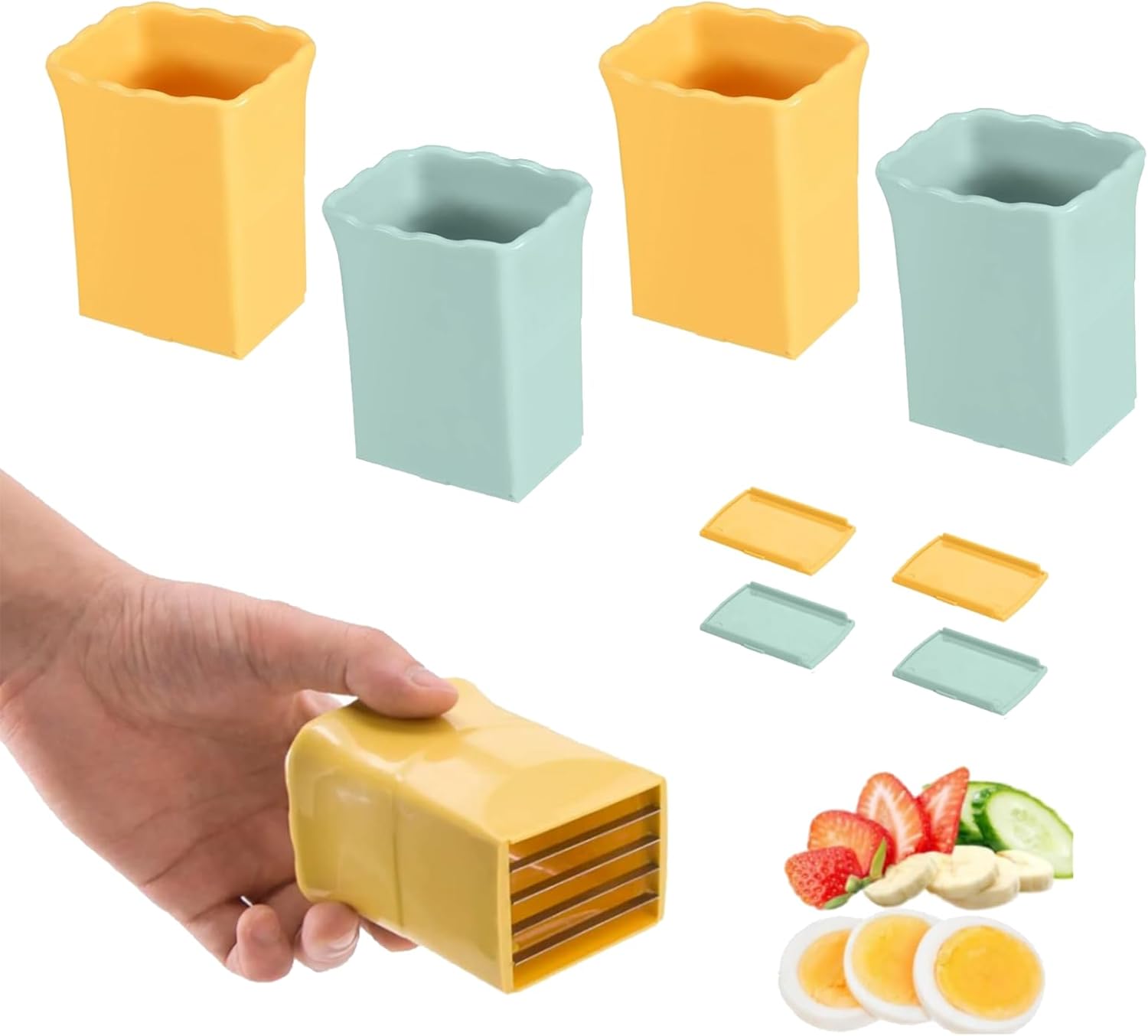 Amazon.com: Crmanedy 4Pieces Cup Slicer - Versatile Strawberry Slicer ...