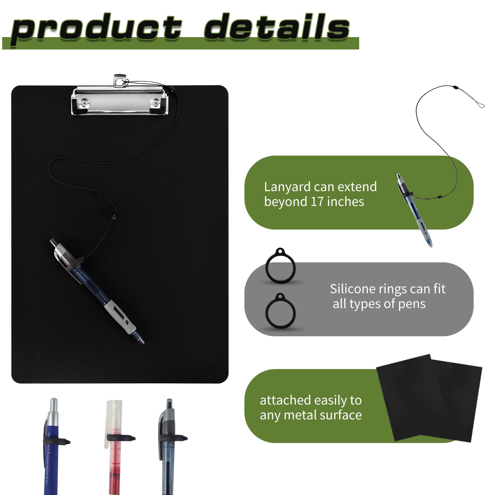 Snapklik.com : 2 Pack Magnetic Clipboards