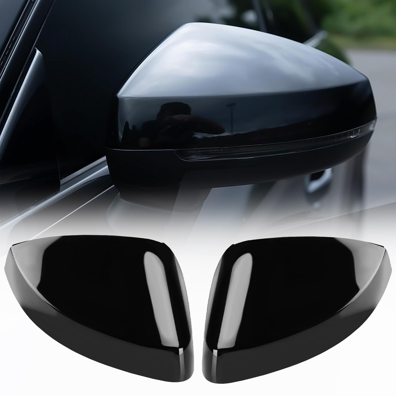 GEARCELL Car Wing Mirror Covers Caps, Rearview Side Mirror Covers fit ...