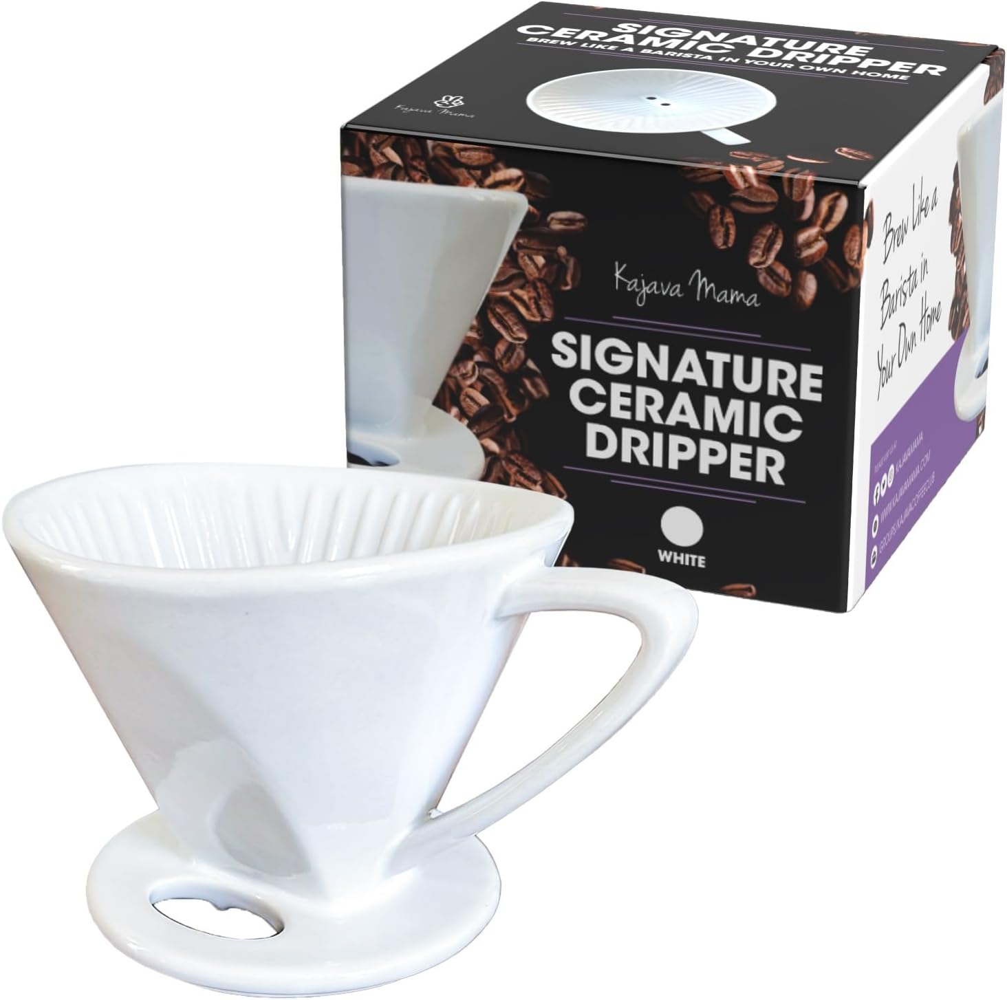Amazon.com: Kajava Mama Pour Over Signature Coffee Dripper - Ceramic ...