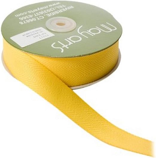 Amazon.com: May Arts 5/8-Inch Wide Ribbon, Yellow Twill : Everything Else