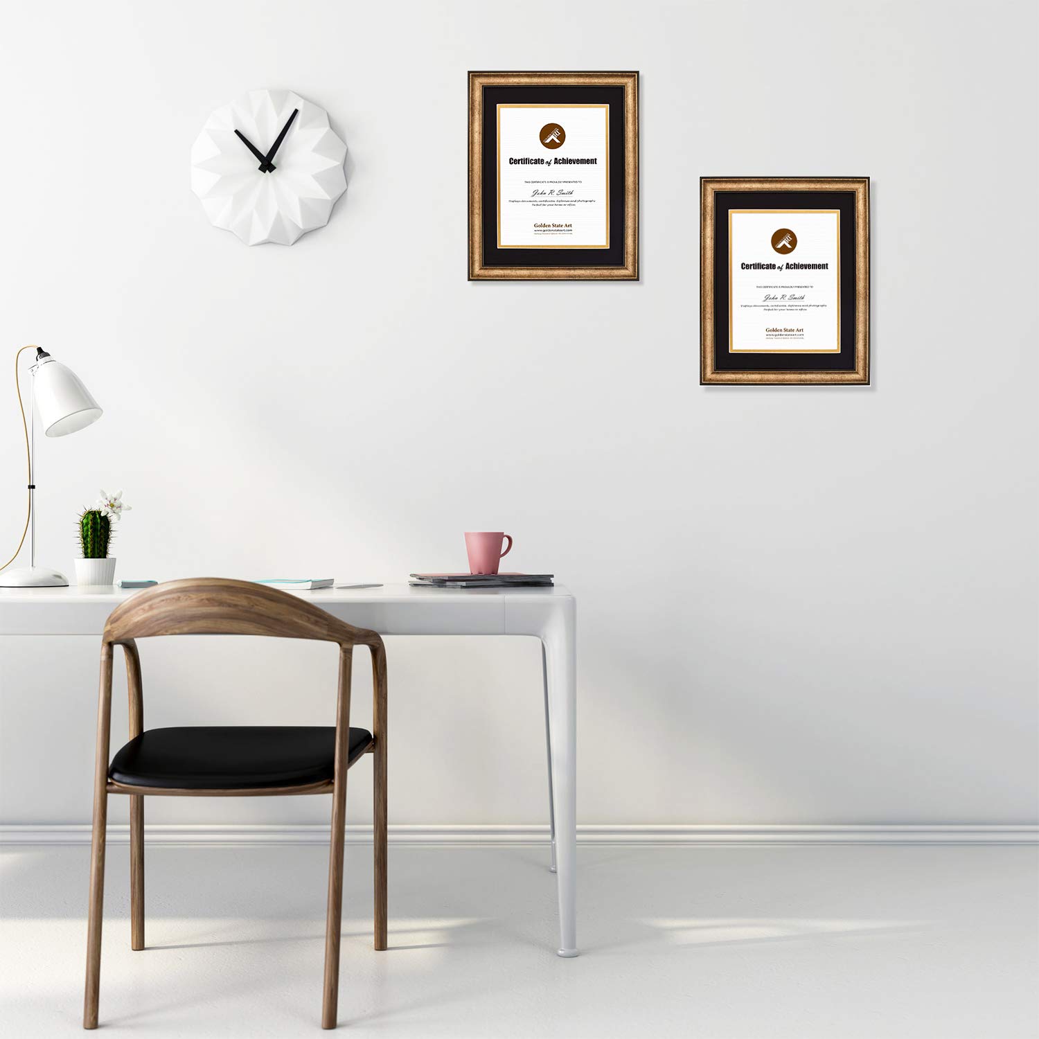Diploma Frame Golden State Art, 11x14 Document Frame For 8.5x11 Diploma ...