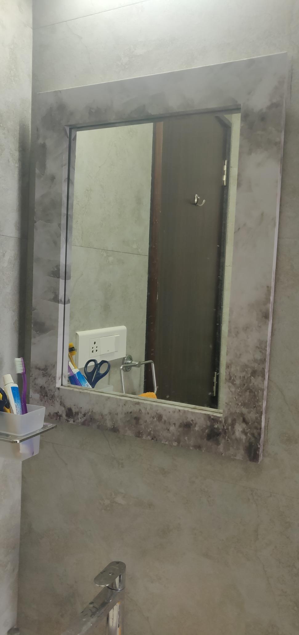 Buy 999STORE Printed Hanging Mirror for Bedroom Mirrors for Decorating ...