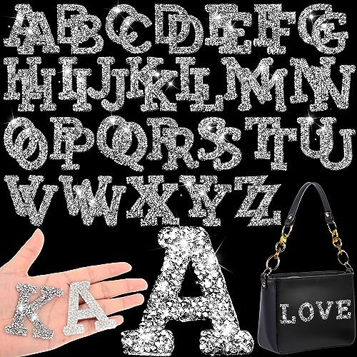 Jeweled Iron On Letters PRATIQUE Glitter Rhinestone Alphabet Letter ...