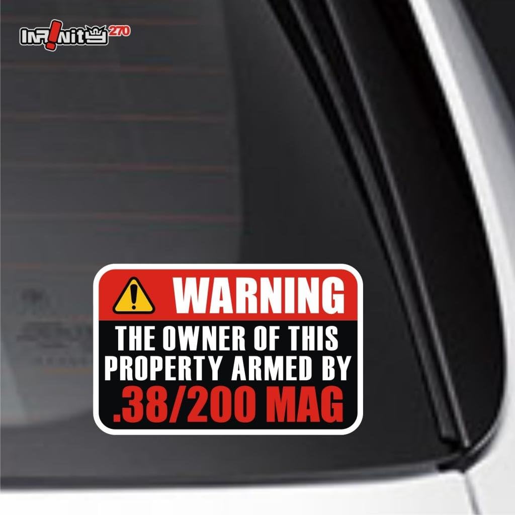 Amazon.com - gun stickers bumper 2x magazine .38/200 forester firearms ...