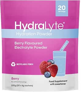 Hydralyte Effervescent Electrolytes Powder Sachets - 20 Flavoured ...