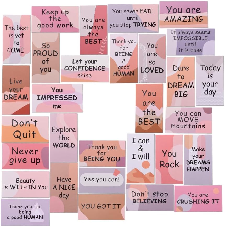 yaozeio Self Positive Affirmations Cards for Workplace Coworkers ...
