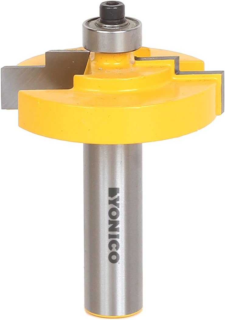 Yonico Stepped Rabbet Router Bit 1/8-Inch Glass 1/2-Inch Shank 18128 ...