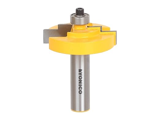 YONICO Stepped Rabbet Router Bit 1/8-Inch Glass 1/2-Inch Shank 18128 ...