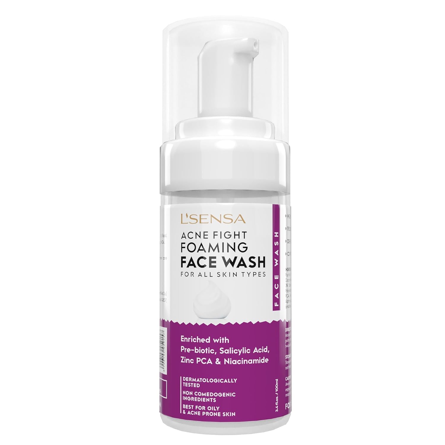 L'SENSA Foaming Facewash for Acne and Pimples | 2% Salicylic Acid ...