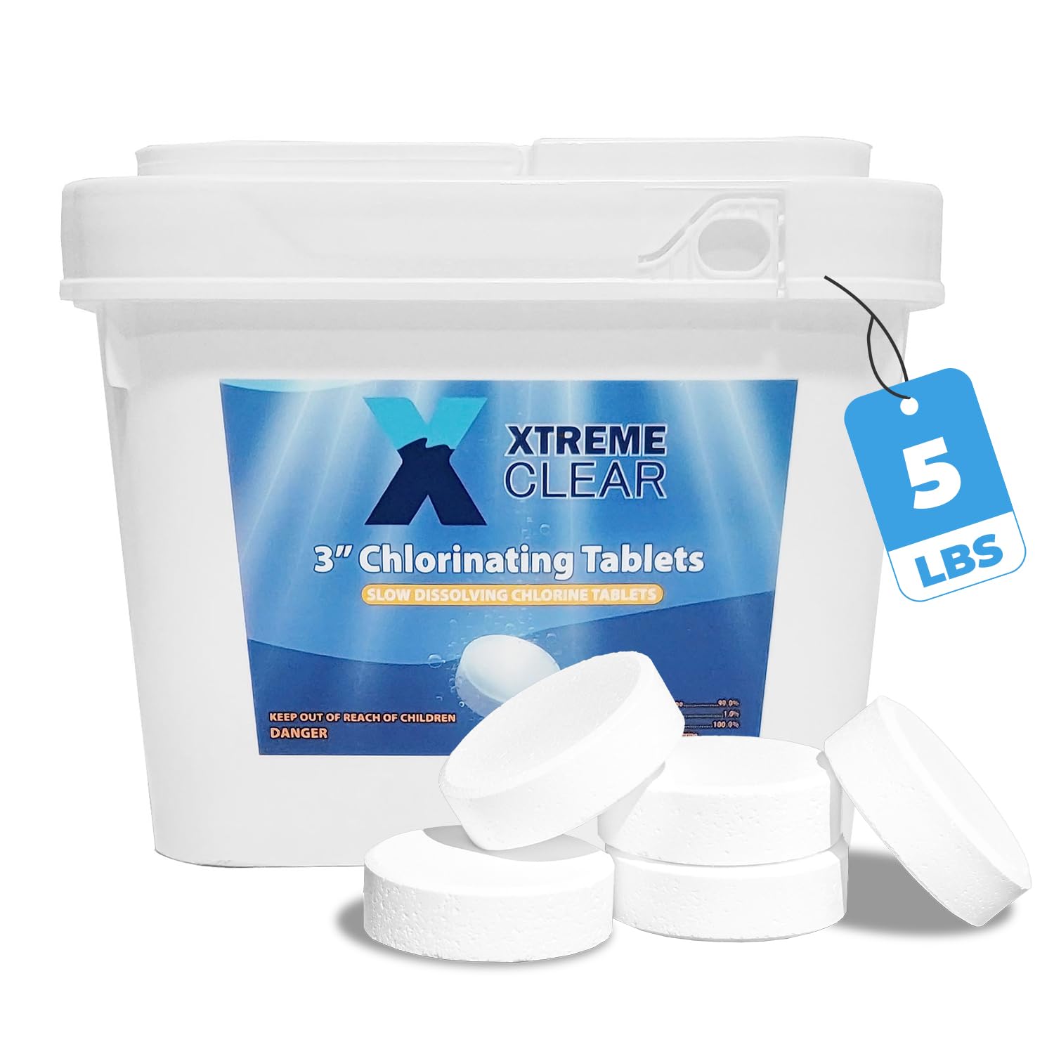 Buy Xtremeclear 3" Swimming Pool Chlorine s 99% Pure Tri-Chlor| Long ...