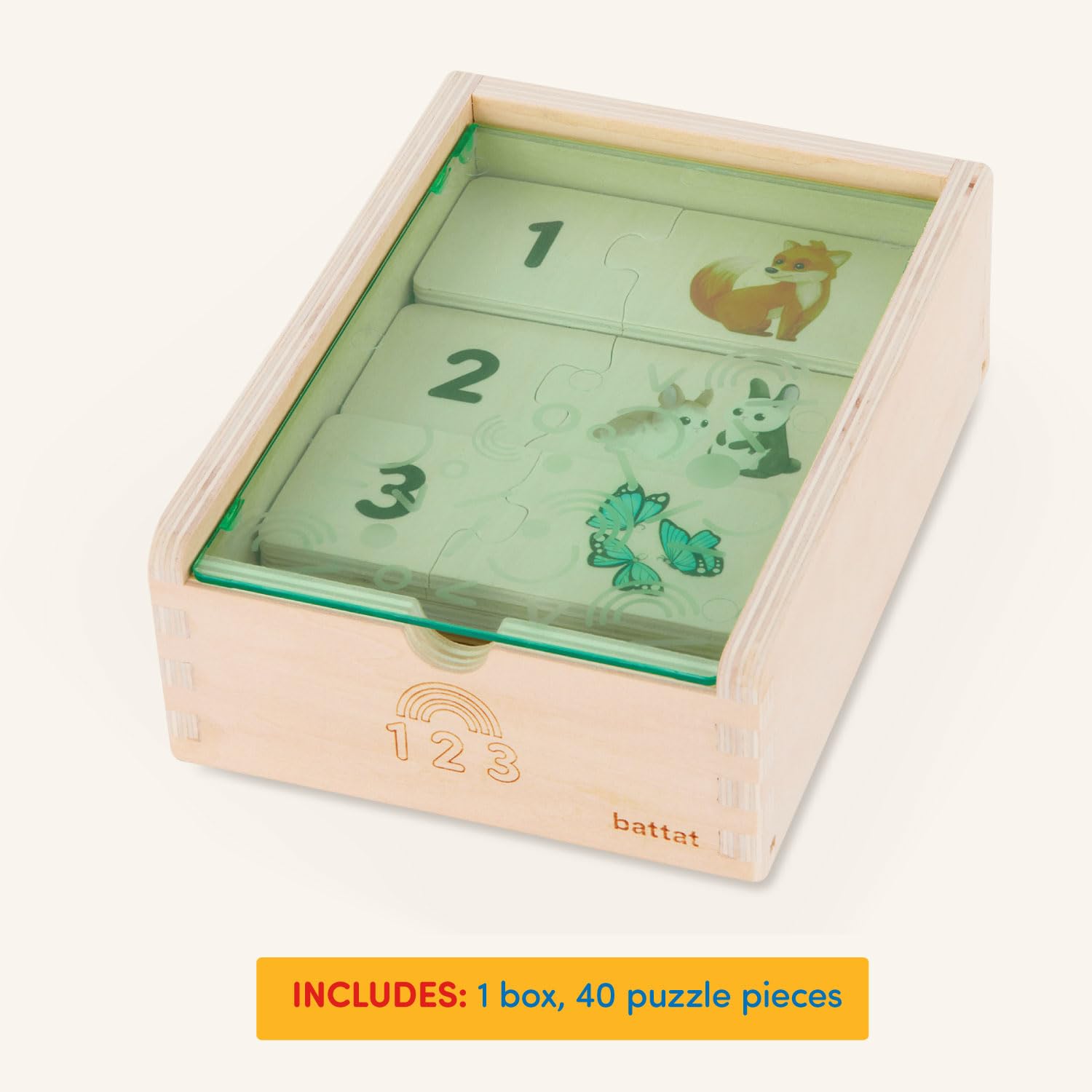 Snapklik.com : Battat One Match Puzzle Numbers Wooden Puzzle For ...