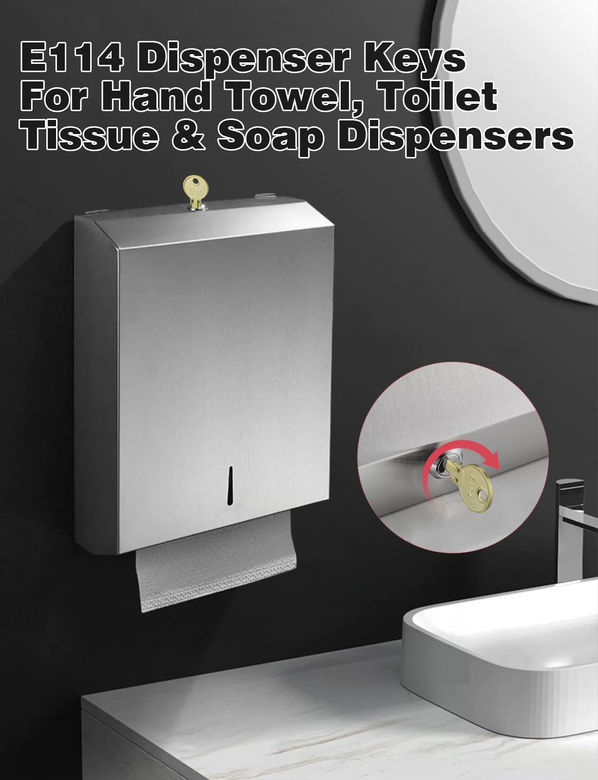 Snapklik.com : Keys For E114 Toilet Paper Dispenser