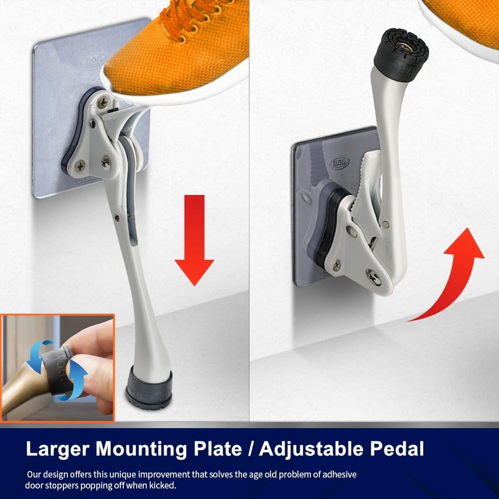 Snapklik.com : HOME&I Adhesive Kick Down Door Stopper,No Drilling Large ...