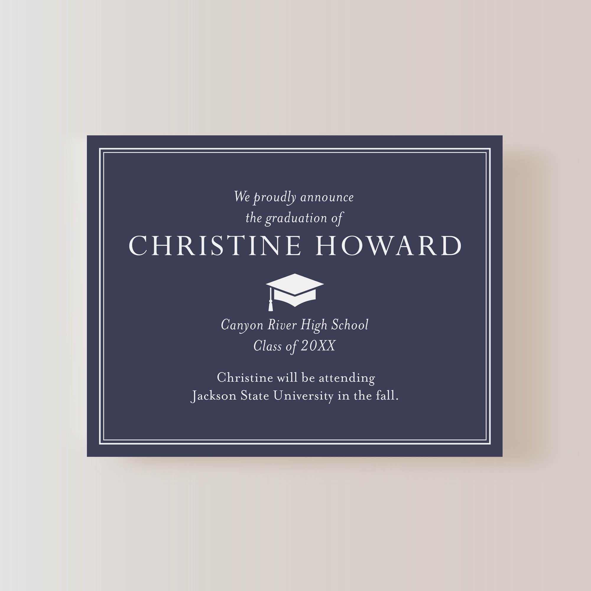 Etiquette Graduation Announcements Envelopes