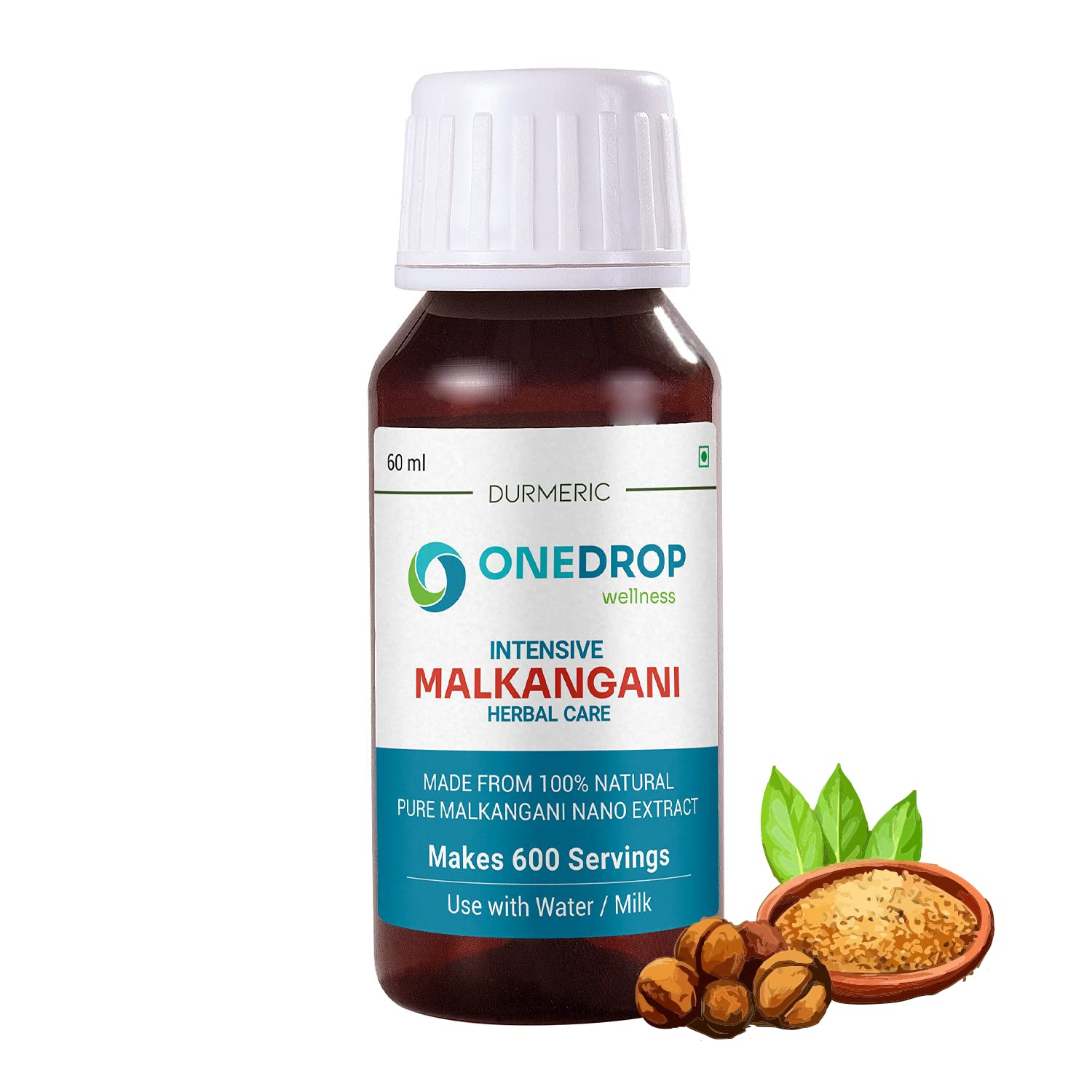 Buy Durmeric Onedrop Intensive Malkangani al Drops - 60 Ml | 100% ...