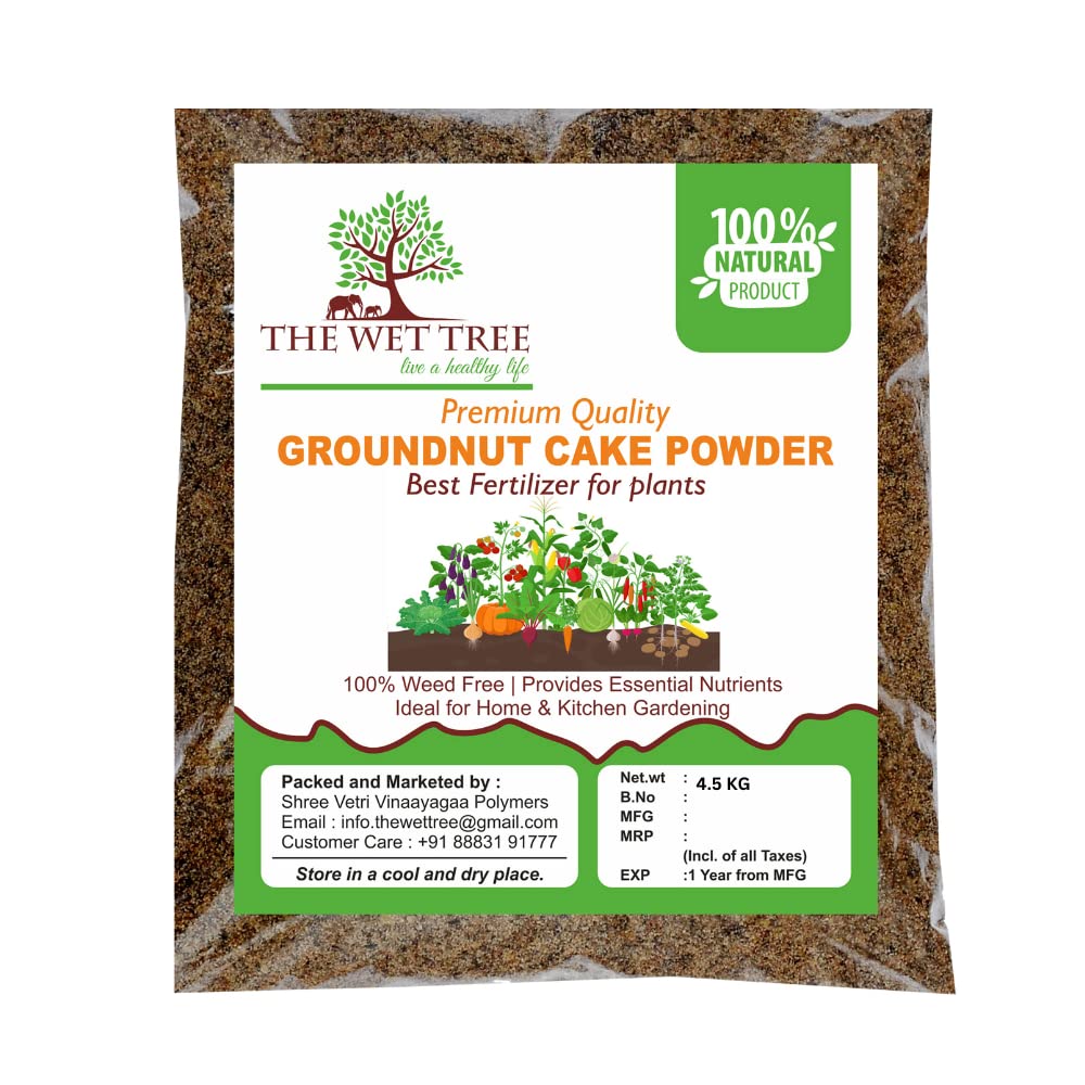 THE WET TREE Groundnut Cake Powder | Organic Fertilizer Manure for ...