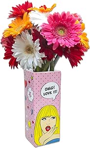 Made By Humans Pop Art Vase, Unique Ceramic Flower Container ...