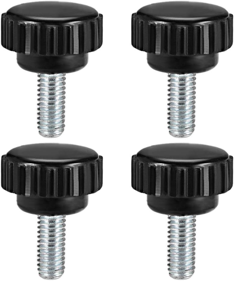 Amazon.com: uxcell M6 x 10mm Metric Male Thread Knurled Clamping Knobs ...