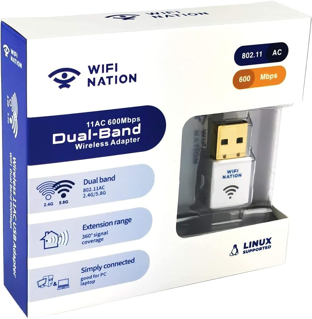 Amazon.com: USB WiFi Adapter, WiFi Adapter, Wireless Network Card W50L ...