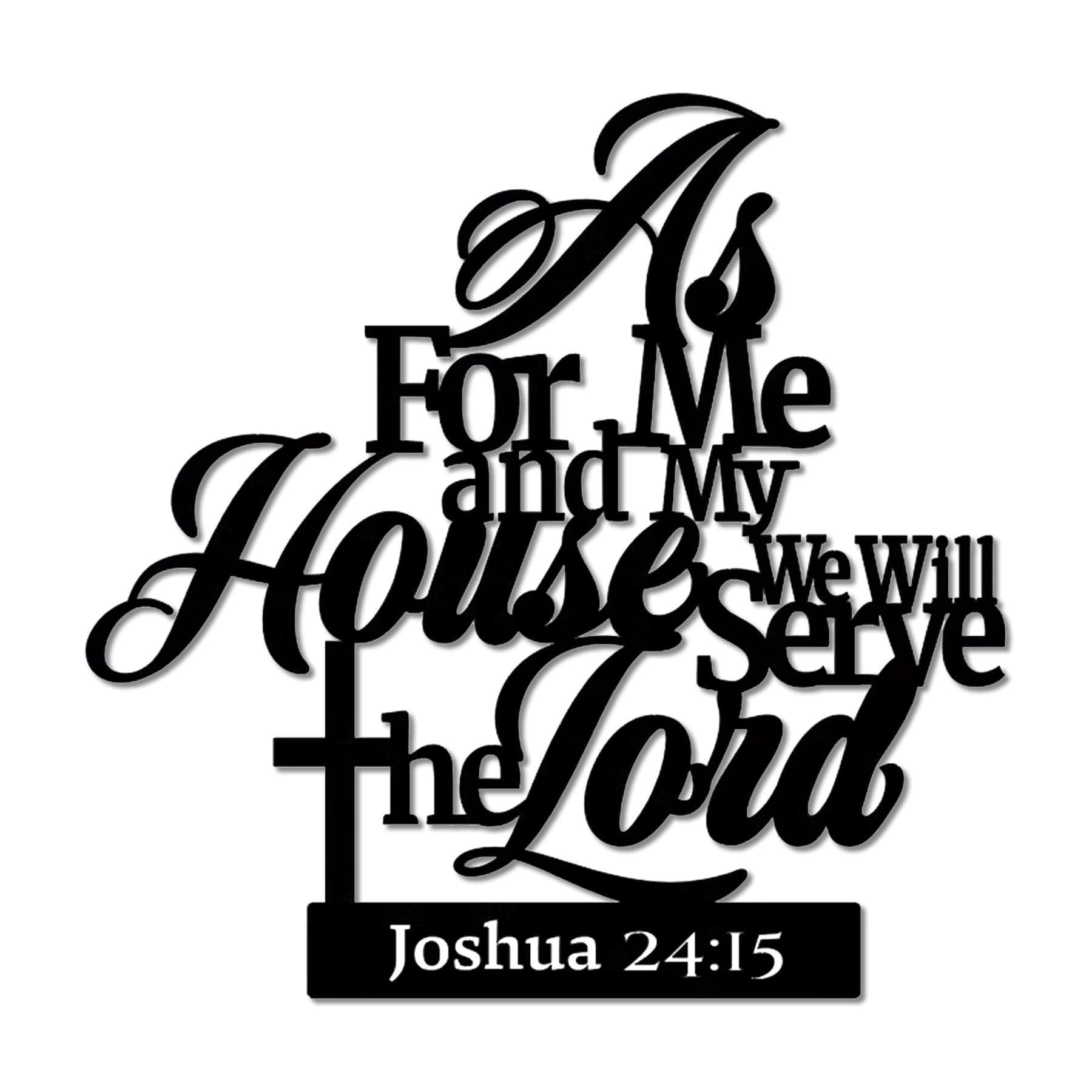 Amazon.com : SANDOO As For Me And My House We Will Serve The Lord Wall ...